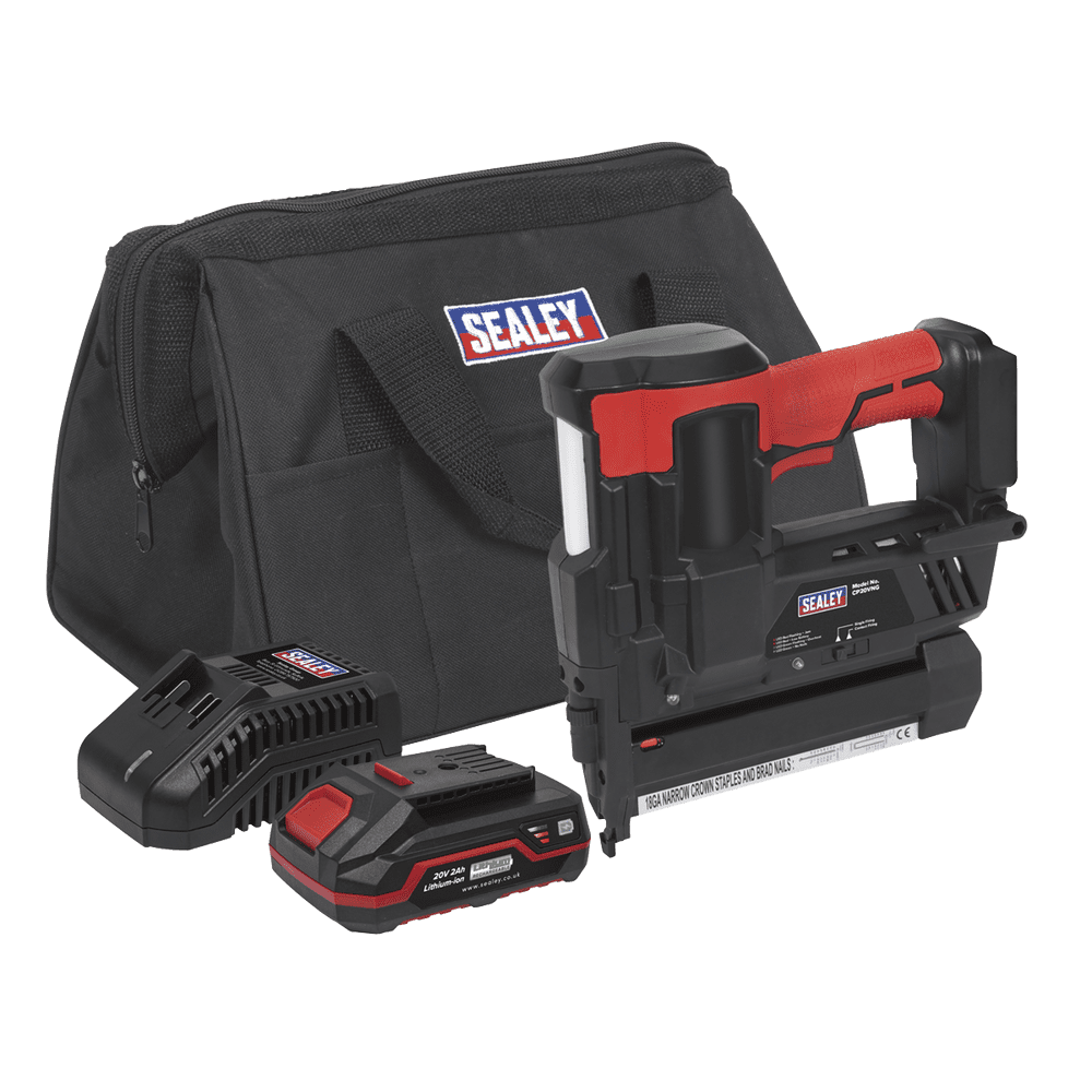 Sealey CP20VNGKIT1 Cordless Nail/Staple Gun 18G 20V 2Ah Lithium-ion