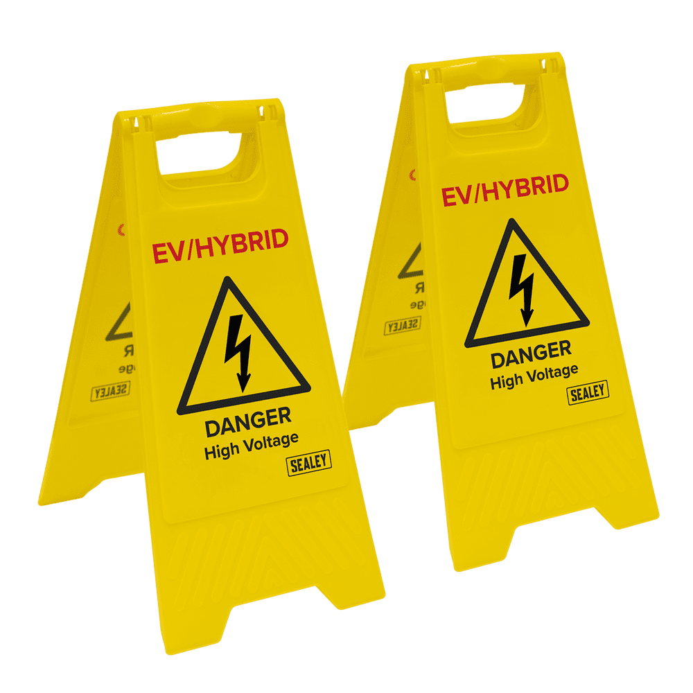 Sealey EV19 Hybrid/EV Floor Warning Signs - Pack of 2