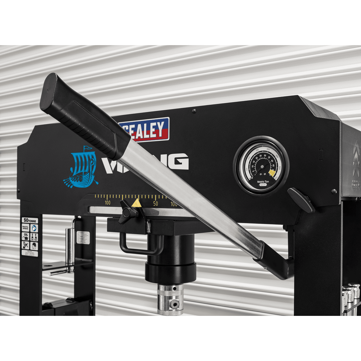 Sealey PPF501S Viking Air/Hydraulic Press 50 Tonne Floor Type with ...