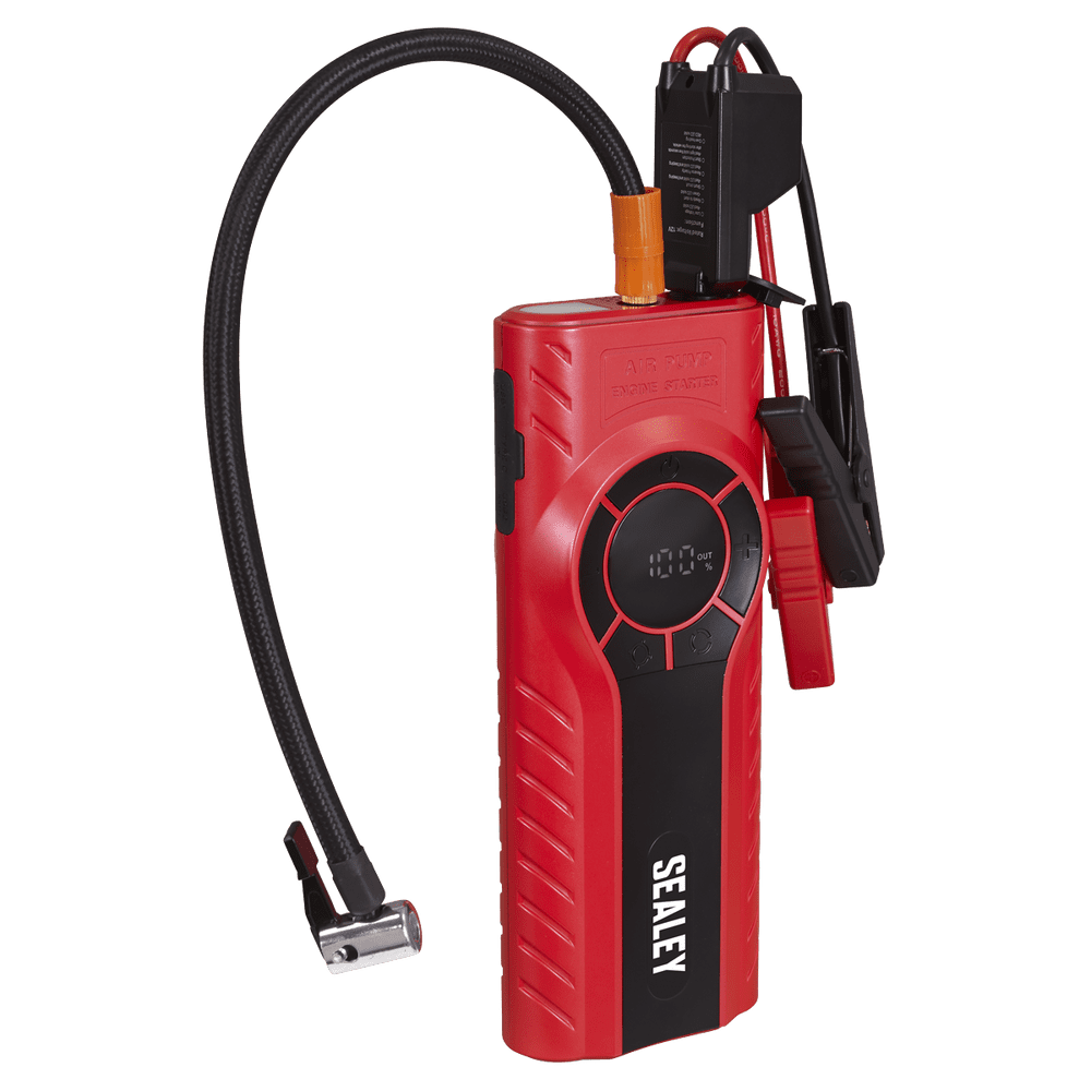 Jump starter tyre inflator store