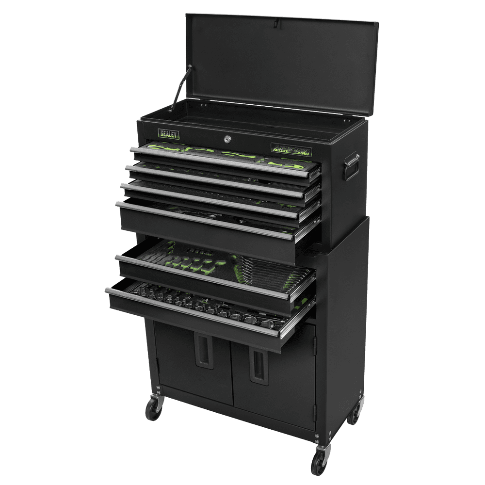 Sealey S01267 Top Chest & Rollcab Combination 6 Drawer with Tool Kit 247pc