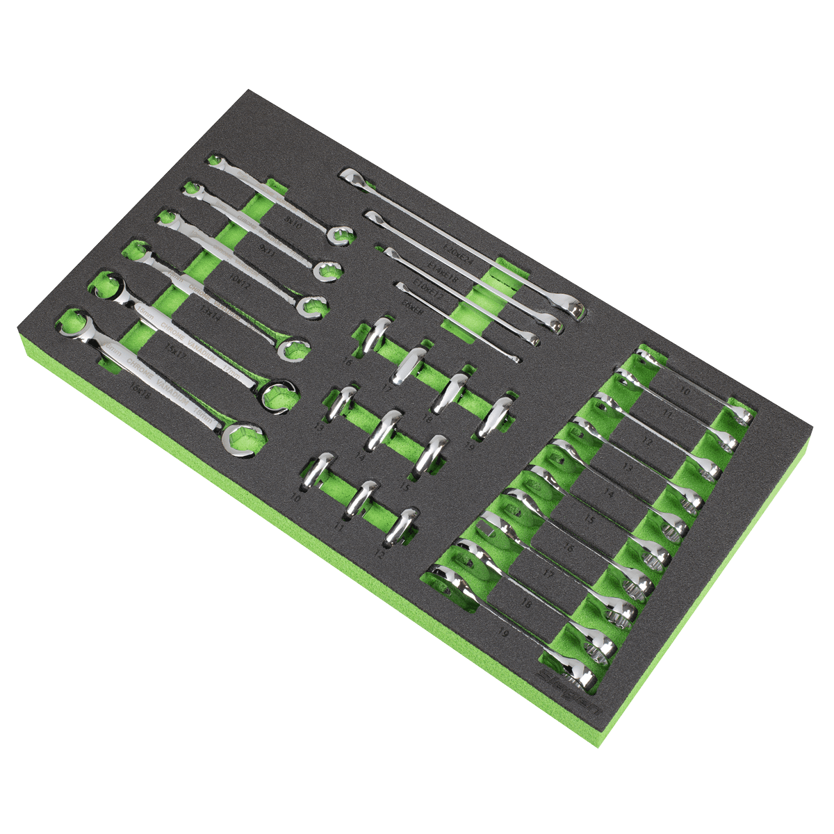 Sealey S01274 Tool Tray with Specialised Spanner Set 30pc - Metric