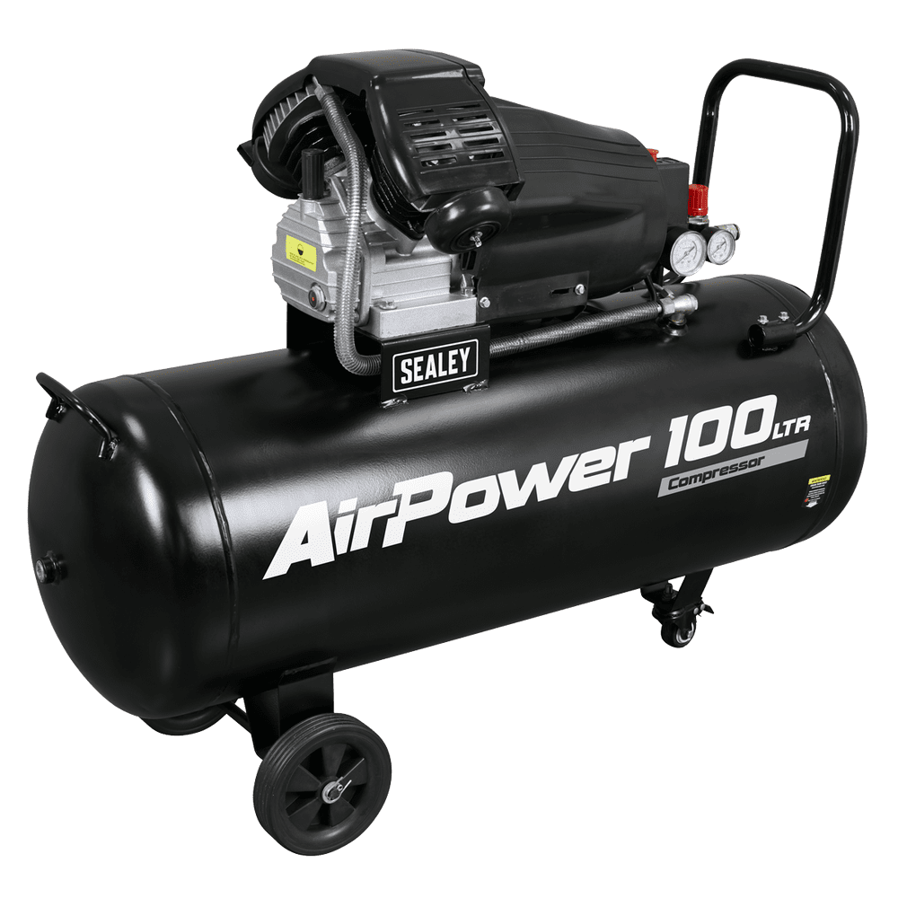 Sealey SAC10030VA 100L V-Twin Direct Drive Air Compressor 3hp
