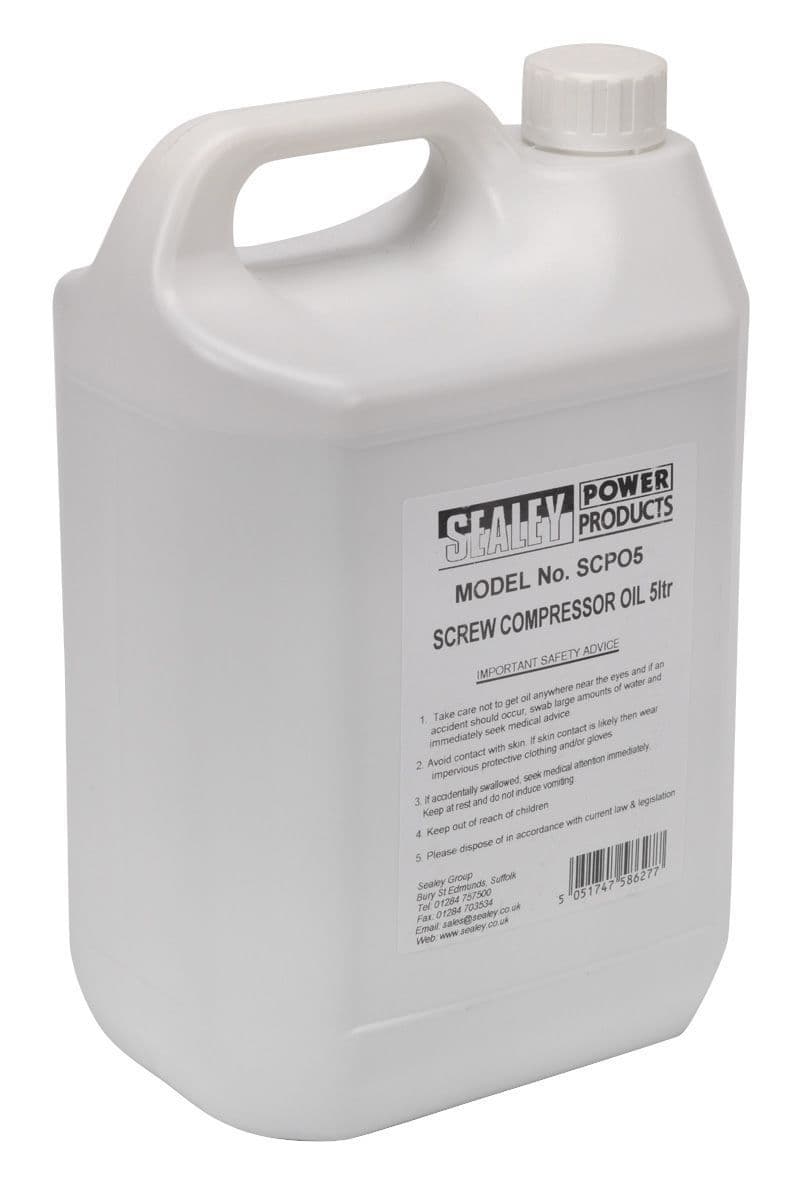 Sealey SCPO5 Screw Compressor Oil 5L