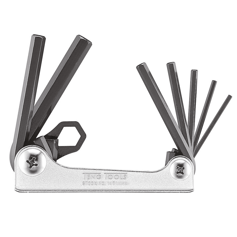 Teng 1471MMA 7 Piece Metric Retractable Hex Key Set