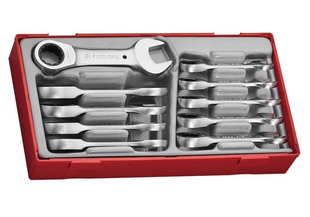 Teng TT6010MRS 10 Piece Stubby Combination Spanner Set 10-19mm