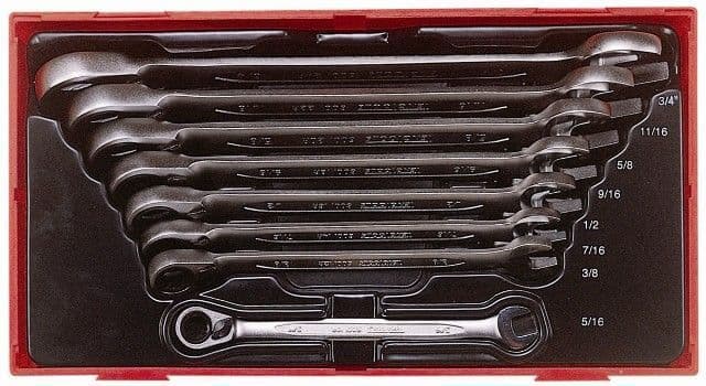Teng TT6508RAF 8 Piece Imperial Ratchet Spanner Set