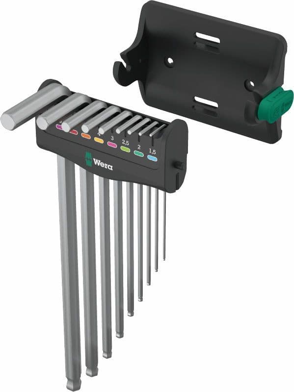 Wera 05022102001 9 Piece Metric Hex-Plus Chrome-Plated L Key Set