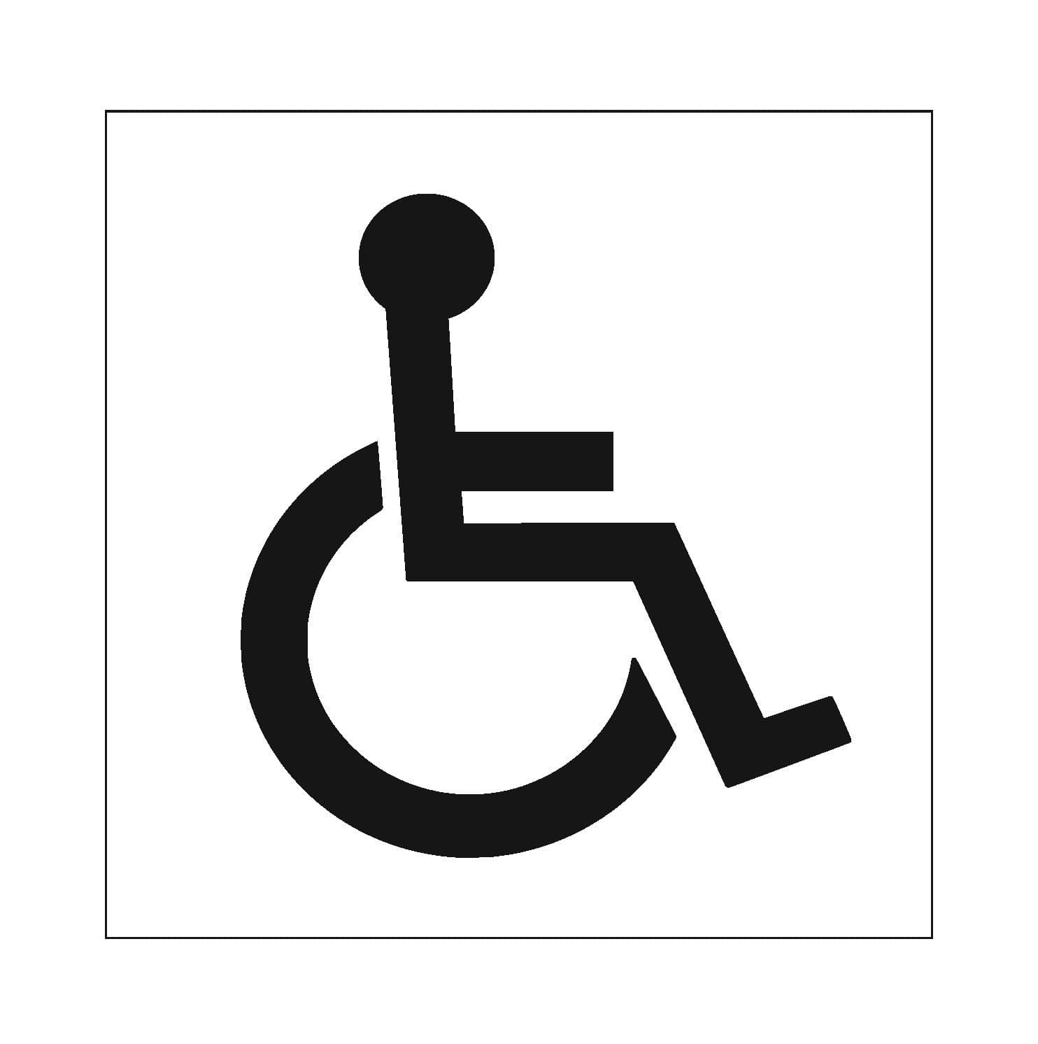 Wheelchair Logo Safety Sign Pks 10 or 50
