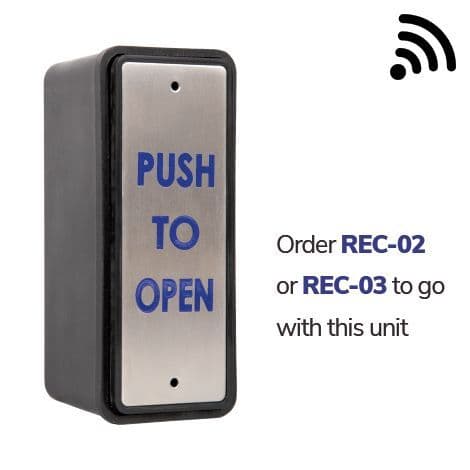 Wireless Jamb Style Push Pad with Transmitter Push To Open
