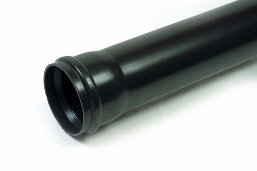 Polypipe Soil Pipe - 3m Black