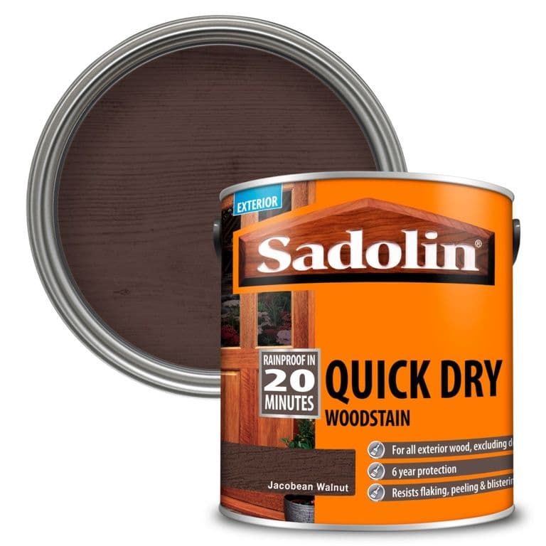 Sadolin Quick Dry Woodstain 2 5L - Jacobean Walnut