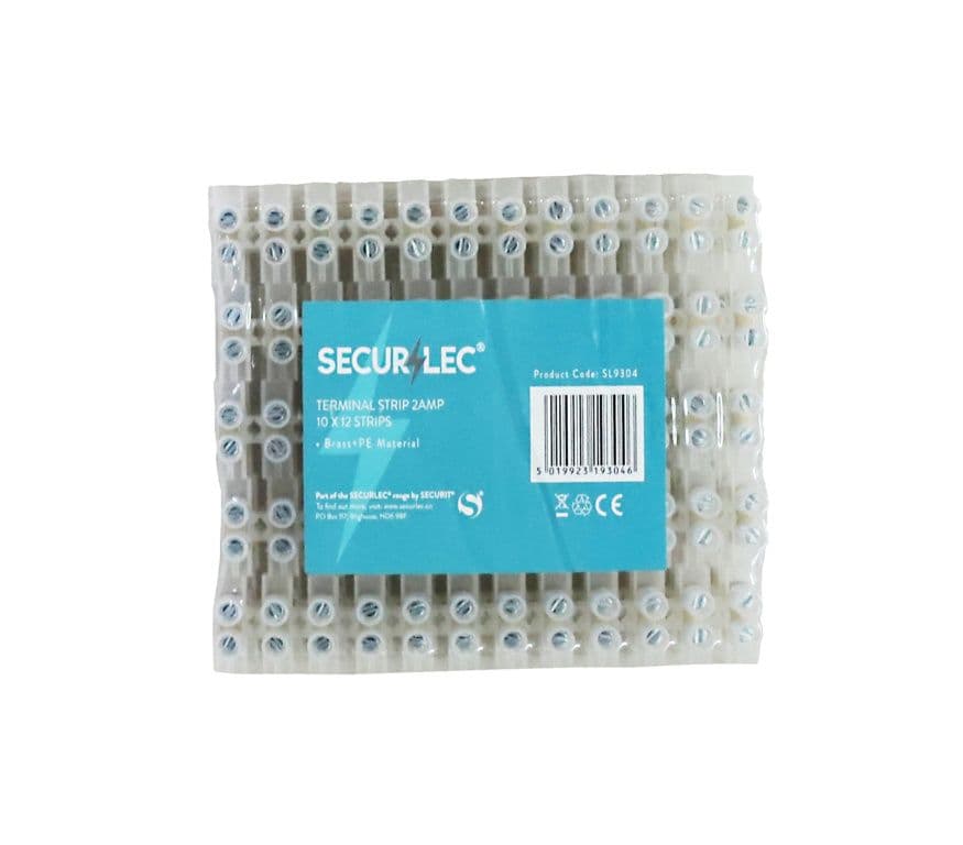 Securlec Terminal Strip 10 x 12 Strips - 2A 4mm