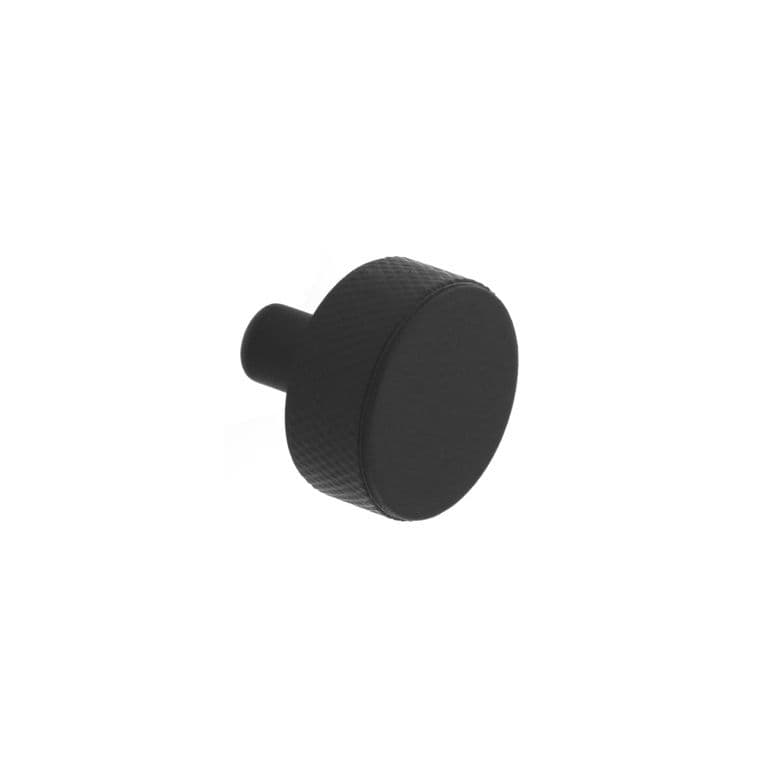 SMITHS Knurled Disc Knob 32mm - Matt Black
