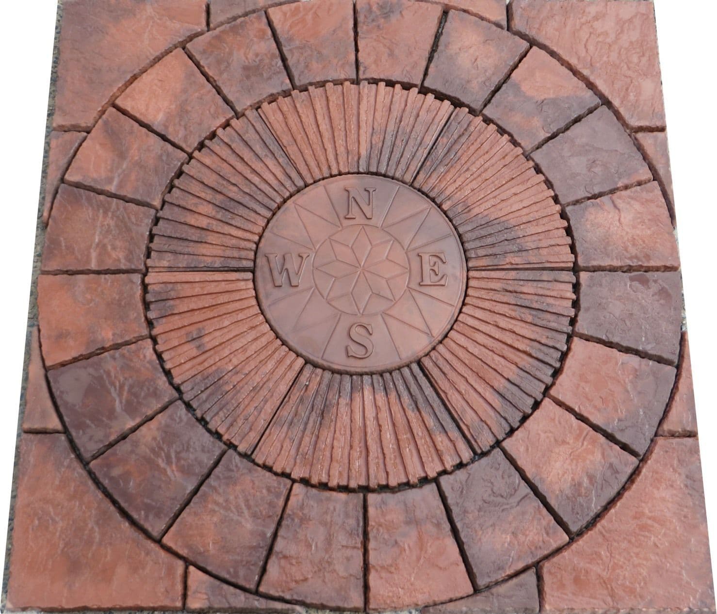 1800mm Rotunda Compass Slate Grey Plus Infill Brindle Red / Dark Grey Blend