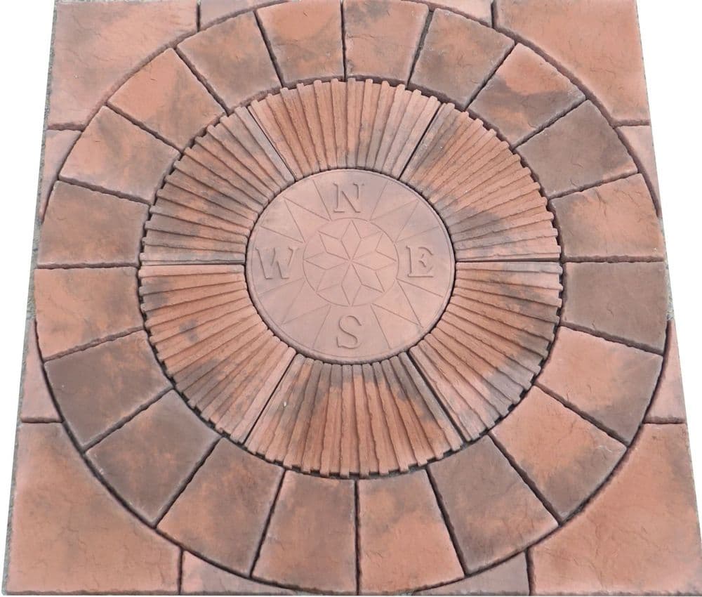 1800mm Rotunda Compass Slate Grey Plus Infill Brindle Red / Dark Grey Blend