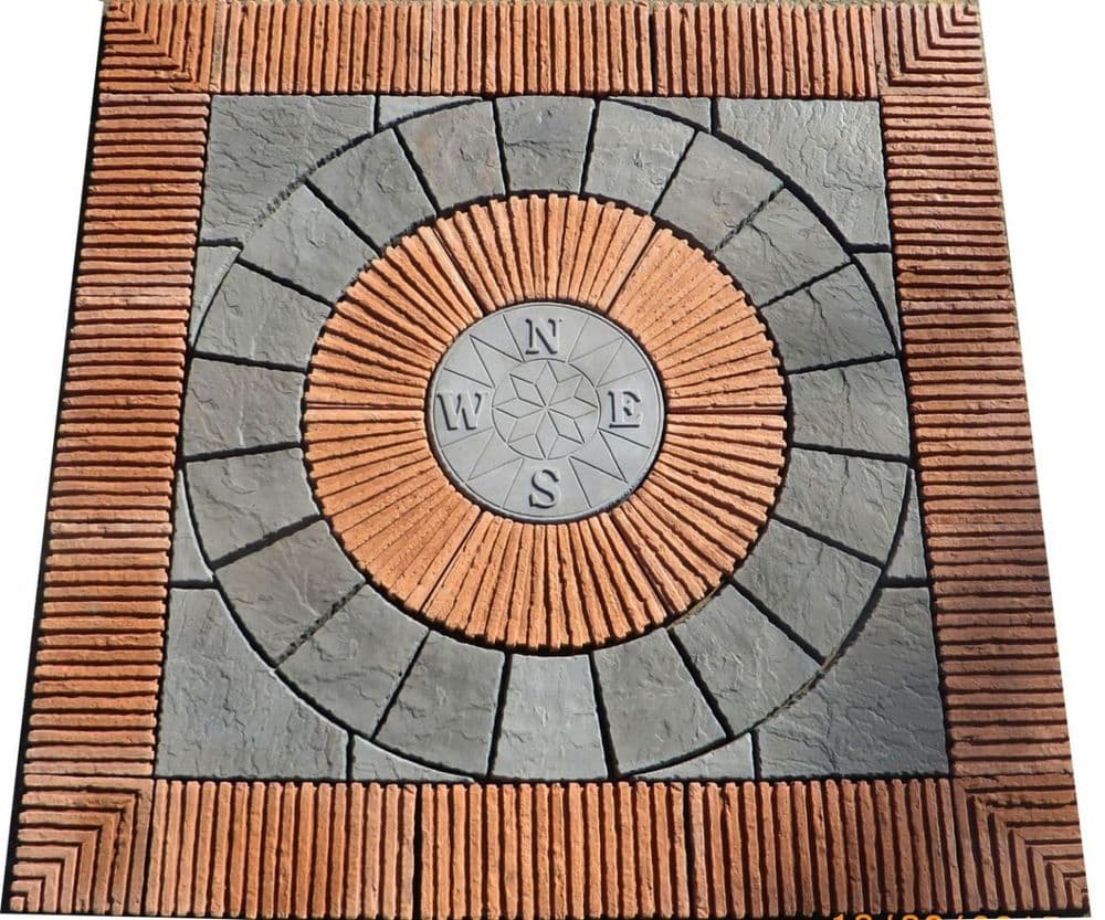 2400mm Rotunda Compass Slate Grey Plus Terracotta Tile Inset And Surround