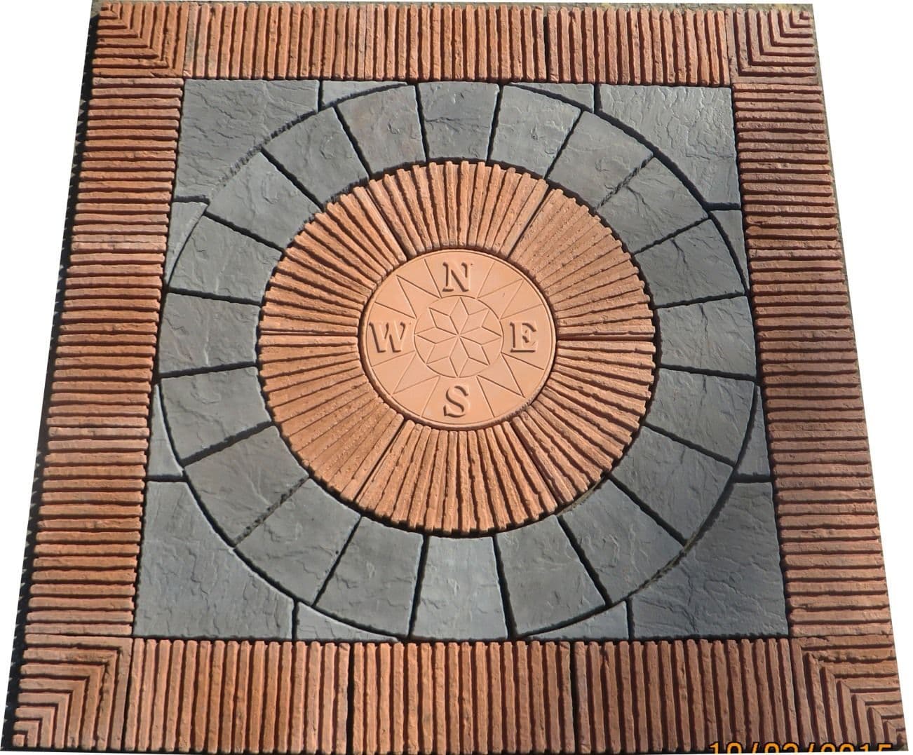 2400mm Rotunda Compass Terracotta Plus Terracotta Tile Inset And Surround