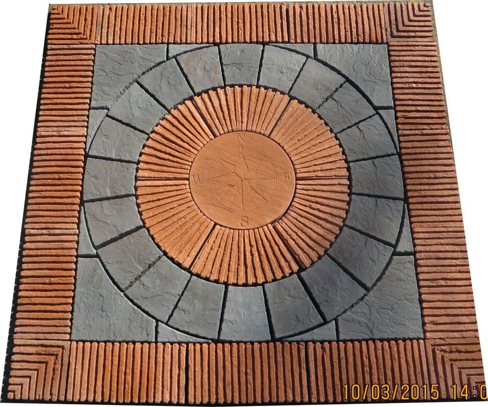 2400mm Rotunda Greek Key Plus Terracotta Tile Inset And Surround