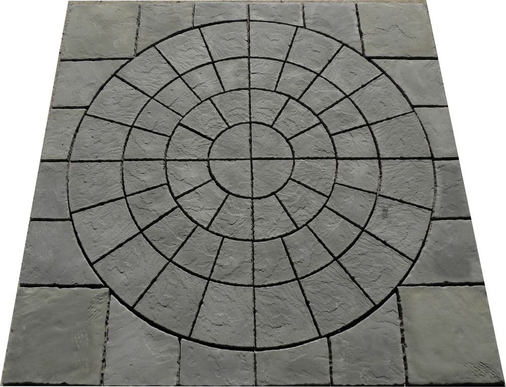 3 6m x 3 6m SLate Grey Rotunda Patio Kit