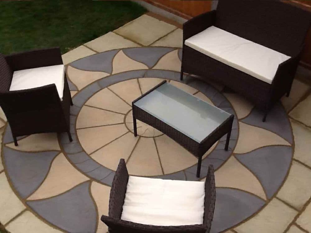 3m x 3m Aztec Sun Circle Buff Plus Buff Infill