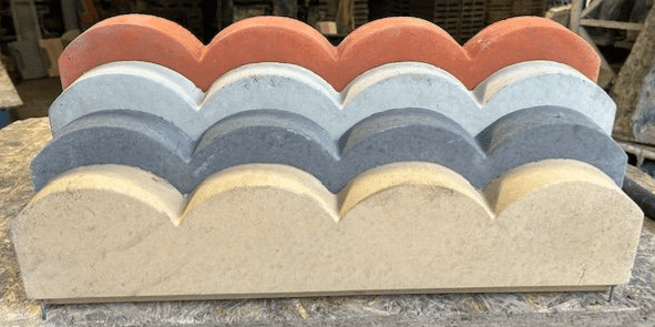 Scalloped Edging 600mm x 150mm x 50mm Terracotta