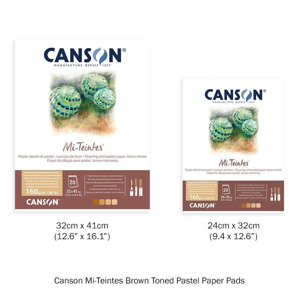 Canson Mi-Teintes Pastel Paper Pads Brown Shades