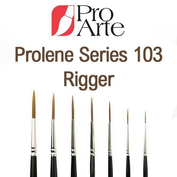 Pro Arte Watercolour Paint Brushes Prolene Series 103 Rigger
