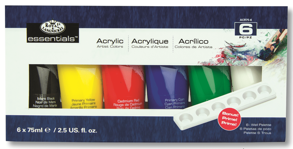 Royal & Langnickel Acrylic Paint Set 6 Large Tubes