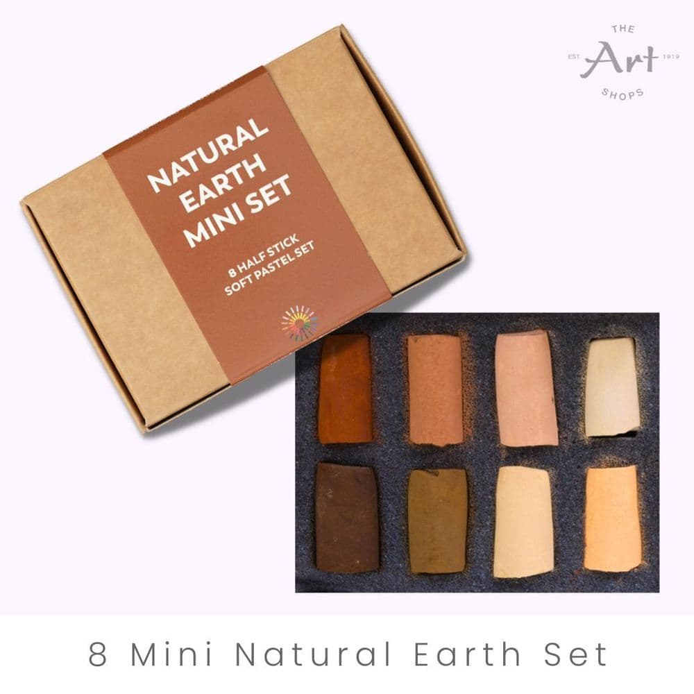 Unison Artists Soft Pastels - Mini Natural Earth Set of 8 Half Stick ...