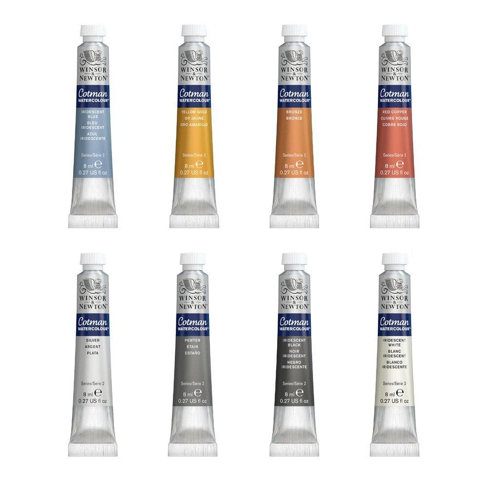 Winsor and Newton Cotman Metallic Watercolour Tubes 8ml