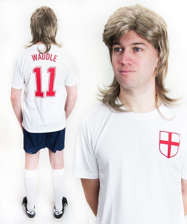 Chris Waddle England Funny Football Fancy Dress Costume