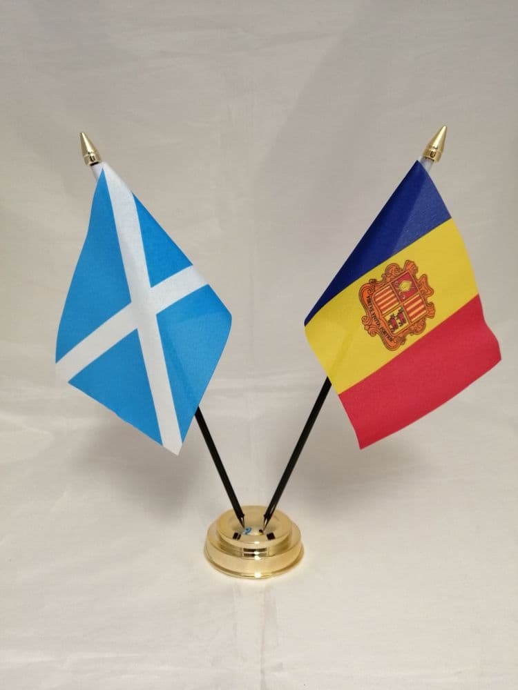 Andorra with Scotland Table Flag | flagly.co.uk | We Sell Flags