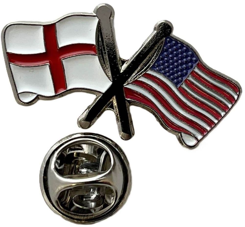 England & USA Pin Badge | flagly.co.uk | We Sell Flags
