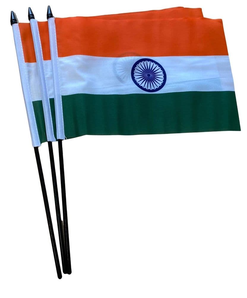India Hand Flag - 3 Pack | flagly.co.uk | We Sell Flags