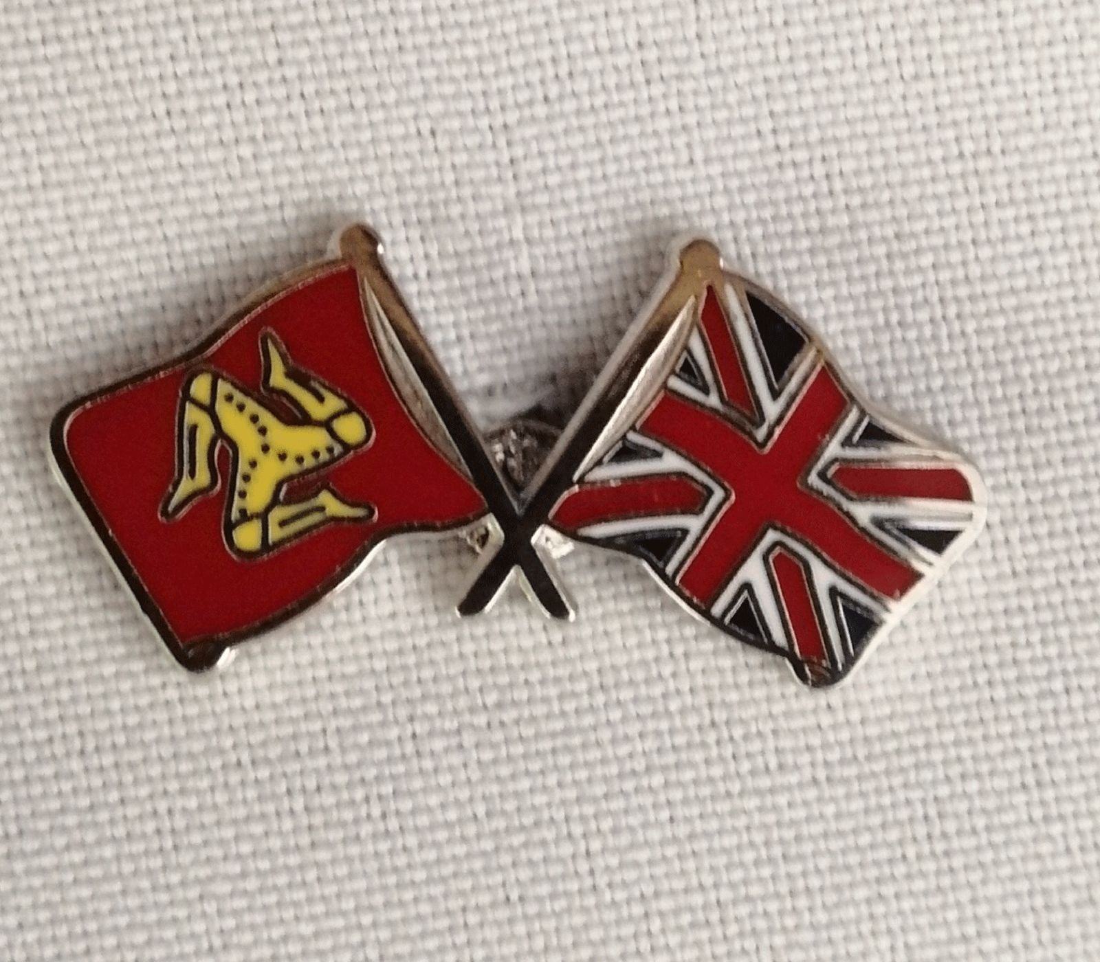 Isle of Man & Union Jack Pin Badge | flagly.co.uk | We Sell Flags