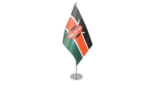 Kenya Satin Table Flag | flagly.co.uk | We Sell Flags