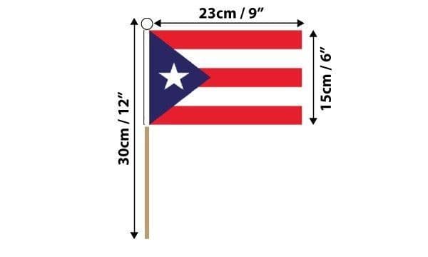 Puerto Rico Hand Flag | flagly.co.uk | We Sell Flags