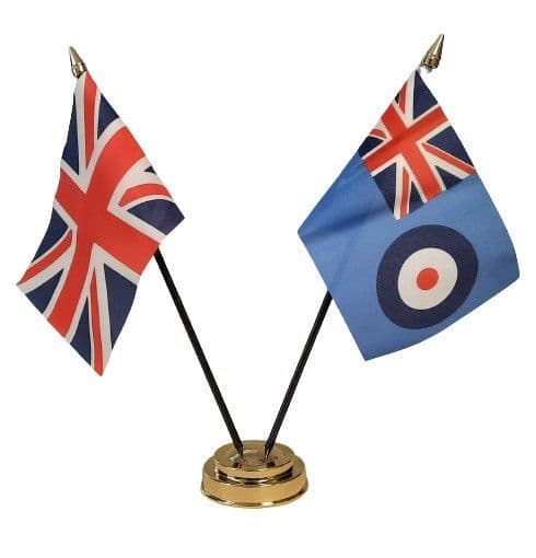 RAF with UK Table Flag | flagly.co.uk | We Sell Flags