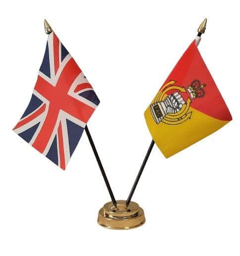 Royal Armoured Corps with UK Table Flag | flagly.co.uk | We Sell Flags