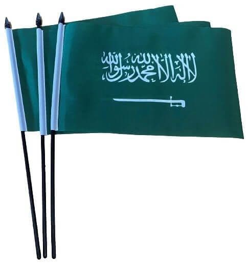 Saudi Arabia Hand Flag - 3 Pack | flagly.co.uk | We Sell Flags