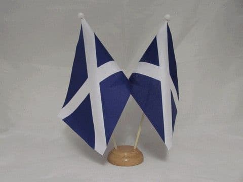 Scotland Double Wooden Table Flag | flagly.co.uk | We Sell Flags