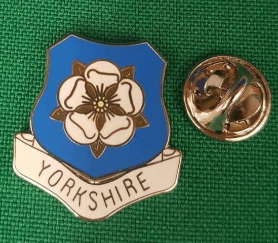 Shield Yorkshire Rose Pin Badge | flagly.co.uk | We Sell Flags