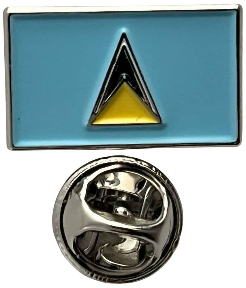 St Lucia Flag Pin Badge