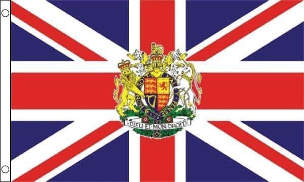 Union Jack with Crest Flag | flagly.co.uk | We Sell Flags