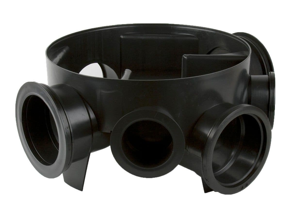 450mm x 110mm Dia Chamber Base 225mm Invert - Black