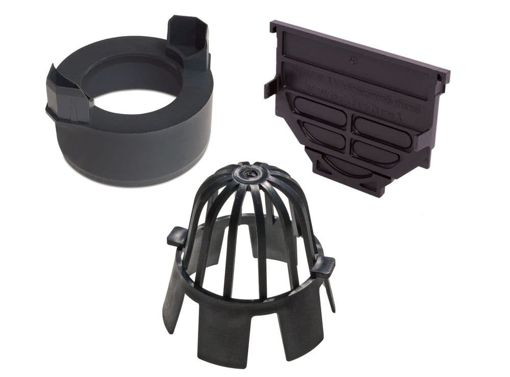Aco Hexdrain Access Pack Black Inc 2 x Stopends 1 x Leaf Guard 1 x Outlet
