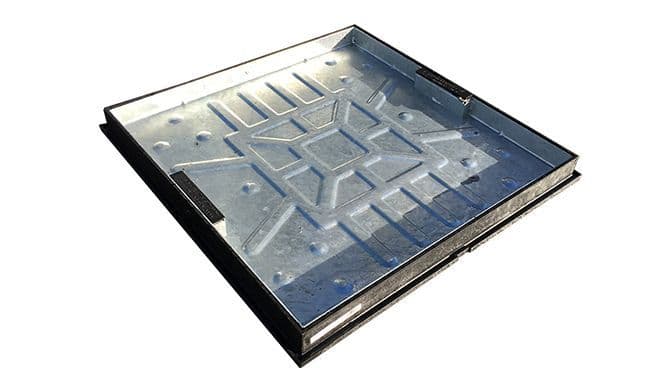 E J Steel Recessed Tray Double Seal 600x600x58mm 10 Ton Galv All Steel ...