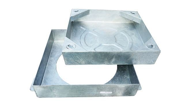 EJ Manhole Cover Recessed 80mm "R2 Square To Round" 10 Tonne Galv Poly ...
