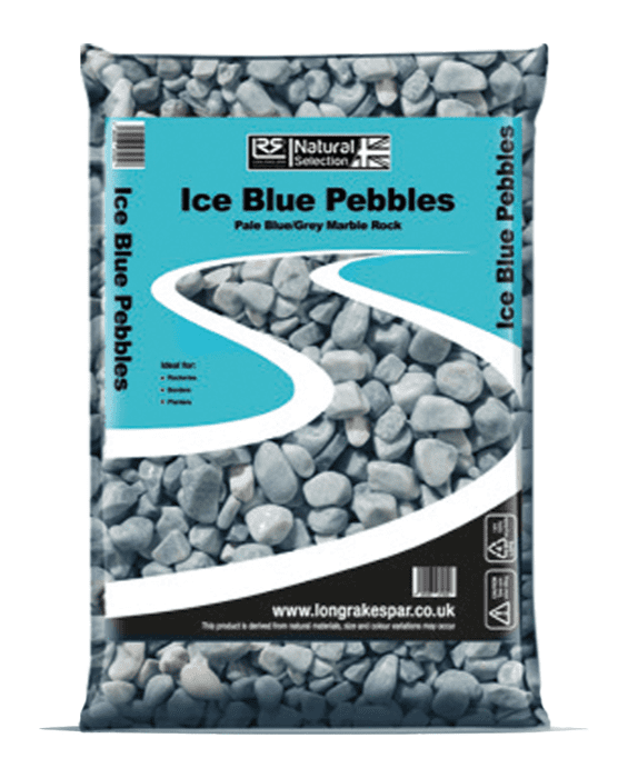 Ice Blue Pebbles 40-60mm Bulk Bag Non Returnable